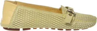 Baldinini Femme, Chaussures, Jaune, Taille: 38 EU Perforated Suede Loafer
