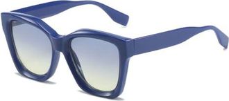 Generic Lunettes de soleil carrées tendance pour femmes dégradées polygonales UV400 vintage tendance pour hommes, lunettes de soleil orange thé 2026