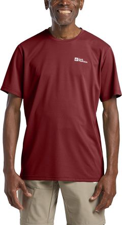 Jack Wolfskin Herren DELGAMI S/S M T-Shirt, deep Ruby, XXL