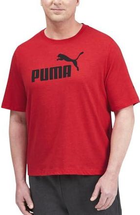 Puma Essentials Logo T-Shirt (Available in Big & Tall) Rouge-Ah23, S Homme