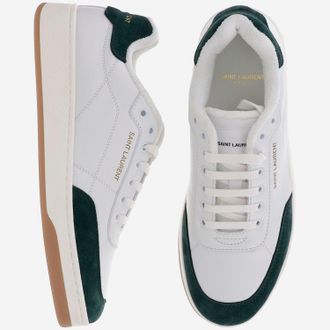 Saint Laurent Mens Leather Sneakers White Trainers