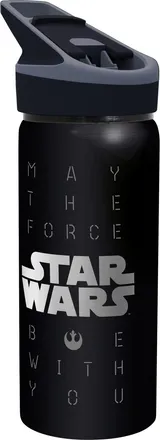 Star Wars Universalflasche Star Wars, Schwarz, Alu, Metall, 710 ml, 9.3x7.3x22.7 cm, Kaffee & Tee, Kannen, Thermoskannen