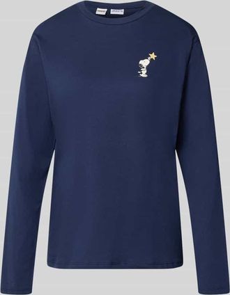 Jake*s Casual Pyjama-Oberteil mit Peanuts Print aus reiner Baumwolle