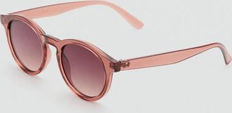 Mango Lunettes de soleil monture ronde p&ecirc;che - Femme - Taille unique - MANGO