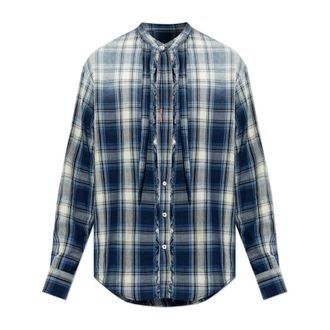 Dsquared2 Homme, Chemises, Bleu, Taille: 2XL Washed Check Shirt