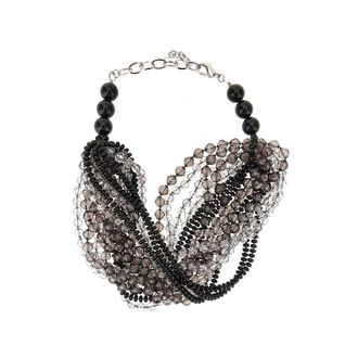 Emporio Armani Faceted beads multi-strand necklace Woman One Size