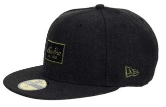 New Era Heather Script Heather Black 59Fifty Basecap - 7 1/4-58cm (L)