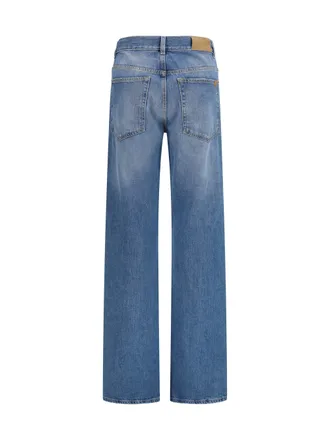 Calvin Klein Womens Straight-Leg Jeans Denim Light Blue Cotton