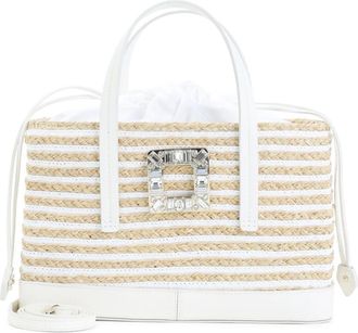 Roger Vivier Femme, Sacs, Multicolore, Taille: ONE Size Skate Straw Shopping Bag