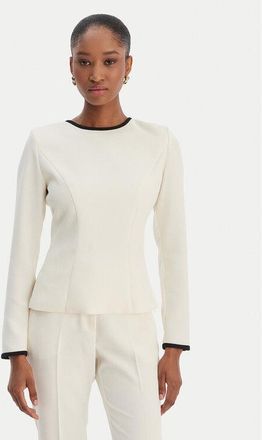 Marella Bluse Scacco 2613111013 &Eacute;cru Slim Fit