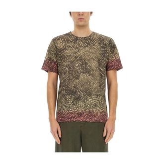 Dries Van Noten Bedrucktes Baumwoll-T-Shirt - - Tops - Herren - Mehrfarbig - S