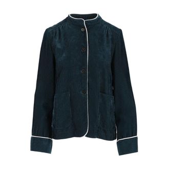 Forte_Forte Zweifarbige Jade Jacke - - Jackets - Damen - Gr&uuml;n - S