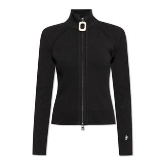 J.W.Anderson Femme, Pulls, Noir, Taille: 36 FR Cardigan c&ocirc;tel&eacute;