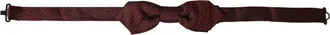 Dolce & Gabbana Red Silk Fantasy Adjustable Neck Men Bow Tie