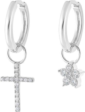 Edenly Ein Paar Ohrringe, Kombination, aus 18 Karat Weißgold