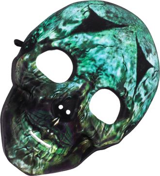 SOLUSTRE Grüne Maske Halloween Cosplay Maske mit Elastischem Leichte Horror Gesichtsmaske für Party Kostüm Atmungsaktiv und Beweglicher Mund für Gruselfotos un