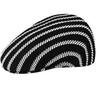 Kangol Twist Stripe 504 Flatcap Schirmm&uuml;tze Schieberm&uuml;tze Herren - mit Schirm, Futter Winter Herbst-Winter - M (56-57 cm) schwarz
