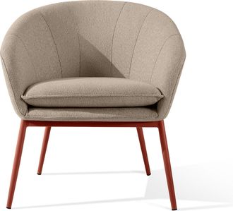 Konsimo Gartensessel Solis Loungesessel, Gartenstuhl, Stahlrahmen, hergestellt in der EU (B) 69 cm (H) 76 cm (T) 66 cm, extra bequemer Sitz, fertig montiert, 