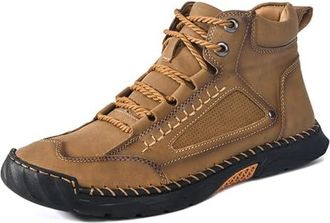 Generic Bottes en cuir faites &agrave; la main pour homme - Chaussures de randonn&eacute;e et de travail confortables et imperm&eacute;ables avec soutien de la vo&ucirc;te plantaire, ma