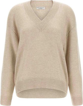 Brunello Cucinelli Rundhalspullover - Beige