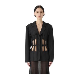Meimeij Femme, Vestes, Noir, Taille: 36 FR Blazer