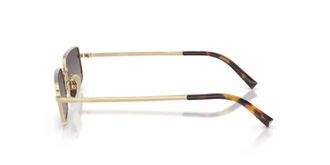 Prada SPRA60ZVN30C Rectangle-Frame Sunglasses - Pale Gold