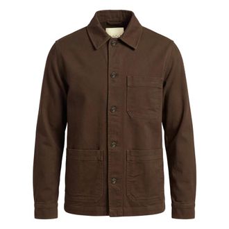 GANT Surchemise en serg&eacute; bross&eacute; - Homme - Chemises - Brun - Taille: L