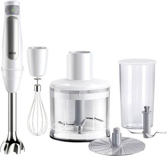Braun Stabmixer MultiQuick 7 MQ 7035I WH - Elektrischer Stabmixer mit stufenloser Geschwindigkeitseinstellung, 3-teiliges Zubeh&ouml;r-Set, 1000 Watt, Wei&szlig;