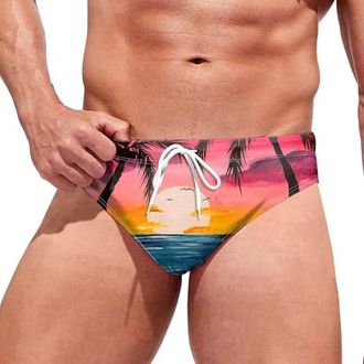 Generic Sous-v&ecirc;tements pour hommes, slip avec imprim&eacute; amusant, slip confortable et doux, sous-v&ecirc;tements pour homme, taille &eacute;lastique avec cordon de serrage, c