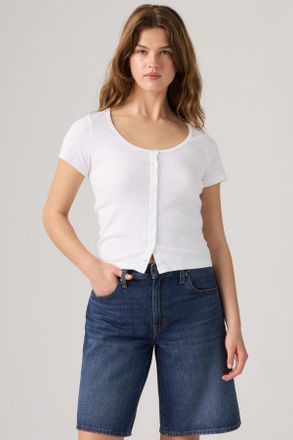 Levi's Austen Button-Up Short-Sleeve Top - Damen - Wei&szlig; / Wei&szlig;