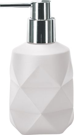 Kleine Wolke 8430100854 Seifenspender Crackle, Polyresin, Wei&szlig;, 8 x 17 cm