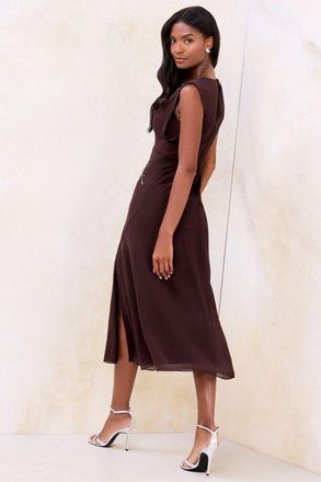 Lipsy Midikleid Lipsy gepunktetes Midikleid mit Raffung (1-tlg)