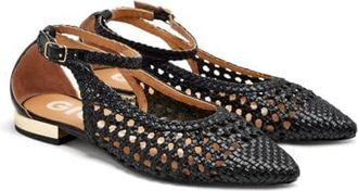 Gioseppo Ballerines TRESSÉES Noir Pointe Fine pour Femme Dell