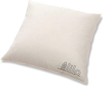 Lilo KBA Daunenkissen 80x80-100% Baumwolle aus kontrolliertem Anbau - Dreikammer Kopfkissen (au&szlig;en 90% Daunen) - Premium Qualit&auml;t durch Made in Germany - 1