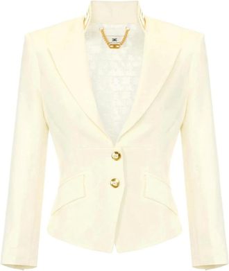 Elisabetta Franchi Damen, Jacken, Beige, MGr&ouml;&szlig;e