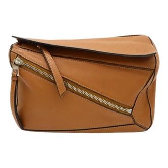 Loewe Pre-owned Leder Schultertasche - - Pre-owned - Damen - Braun - ONE SIZE