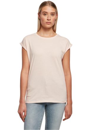 Build Your Brand Damen T-Shirt Ladies Extended Shoulder Tee, lang geschnittenes T-Shirt f&uuml;r Frauen, Baumwolle, Pink, XL