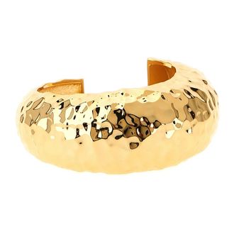 Self Portrait Femme, Accessoires, Jaune, Taille: ONE Size Hammered Gold Cuff