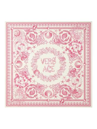 Versace foulard Underwater Barocco en soie - Rose