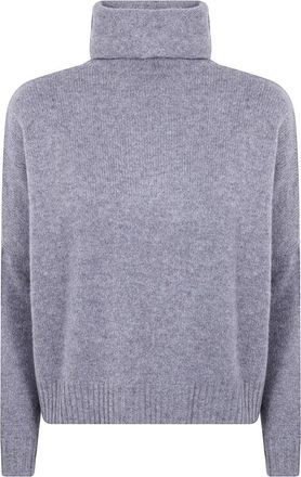 Kujten Turtle Neck Sweater - - Knitwear - Damen - Grau - M/L