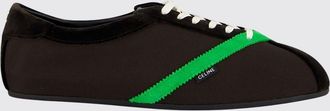 Celine Baskets basses en cuir et viscose avec design contrastant