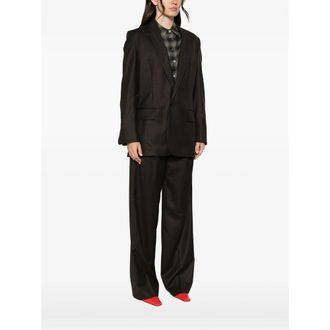 Petar Petrov Wool Tailored Blazer - Brown