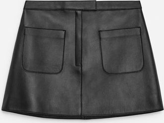 Arket Minirock Aus Leder -Schwarz