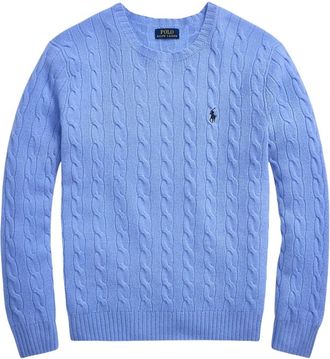 Ralph Lauren Homme, Pulls, Bleu, Taille: S Pull ras du cou en laine et cachemire