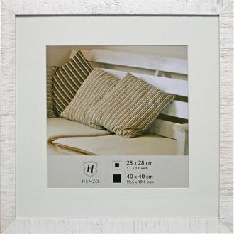 Henzo Driftwood 40x40 weiss Bilderrahmen, Holz, 40 x 40 x 1.5 cm