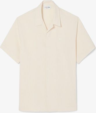 Lacoste Leichtes Kurzarmhemd in Seersucker-Qualit&auml;t, Relaxed Fit in