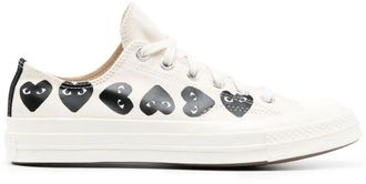 Comme Des Gar&ccedil;ons Low-Top Sneaker - Multi Heart Low Top Sneakers - Gr. 44 (EU) - in Wei&szlig; - f&uuml;r Damen