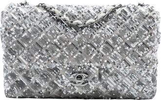 Chanel Sac &agrave; rabat orn&eacute; pr&eacute;-poss&eacute;d&eacute; - Femme - Pre-owned - Gris - Taille: ONE Size