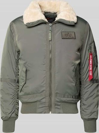 Alpha Industries Bomberjacke mit Label-Patch und Kentkragen
