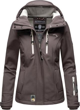 Marikoo Veste softshell pour femme - Imperméable - B864, gris, M